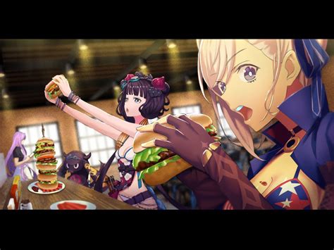 【fgo】ハンバーガー食べようとしてる水着武蔵ちゃん