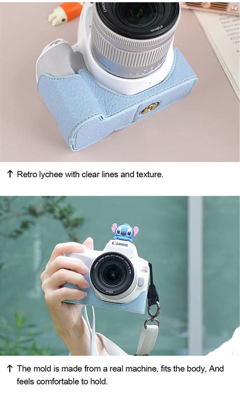 Canon 200d 200dii Leather Pu Camera Half Case Base For Canon Eos 200d Mark Ii M50 M50 Ii Mark Ii