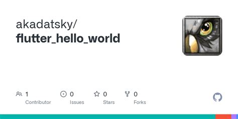 Github Akadatskyflutterhelloworld
