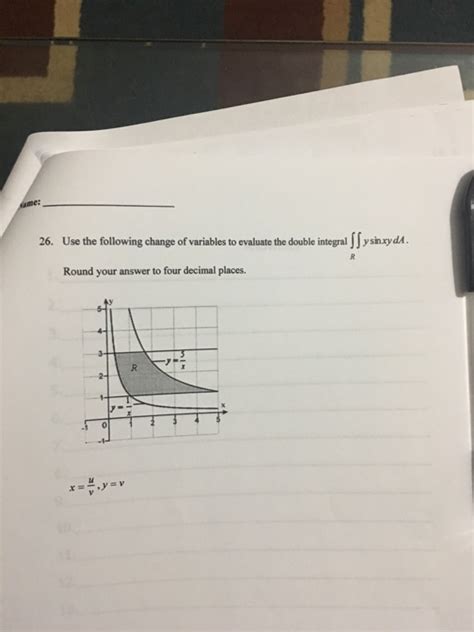 Solved Use The Following Change Of Variables To Evaluate The Chegg