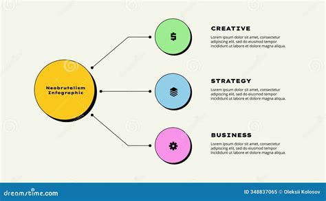 Flowchart Infographic Presentation With 3 Steps Or Options
