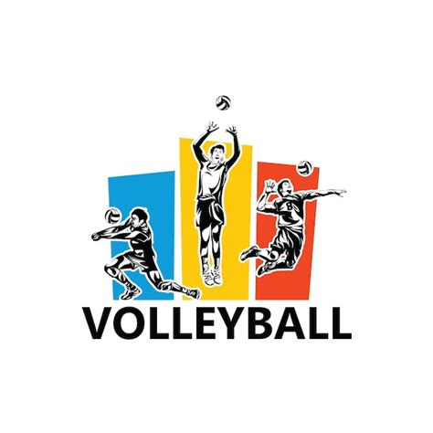 Premium Vector Volleyball Player Logo Template Design Vector