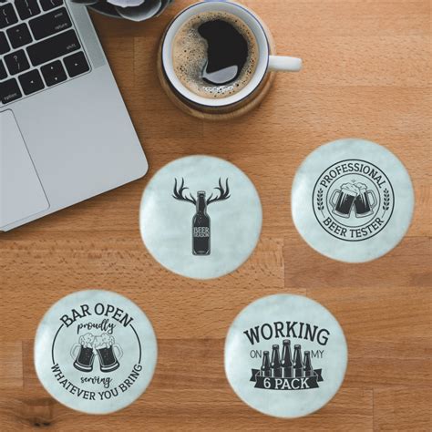 Standard White Marble Coaster Garvey Innovations Llc