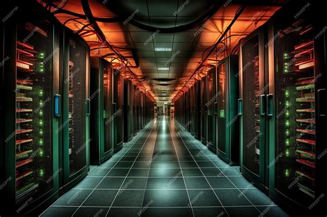 Server Room With Redundant Power Distribution Units Pdus And Backup Generators Premium Ai