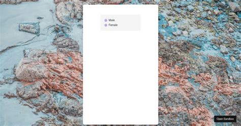 Radio Buttons Codesandbox