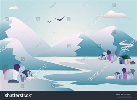 Cartoon Forest Background Natural Landscape Trees Stock Vector Royalty