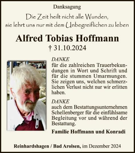 Traueranzeigen Von Alfred Hoffmann Trauer Hna De