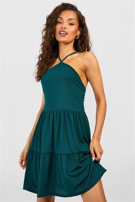 Halter Dresses Halter Top Dresses Boohoo Usa