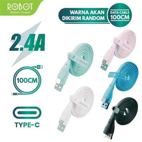 Jual Per Pcs Robot Rt Ac Kabel Data Cable Charging Usb C Type C Colorful A M For