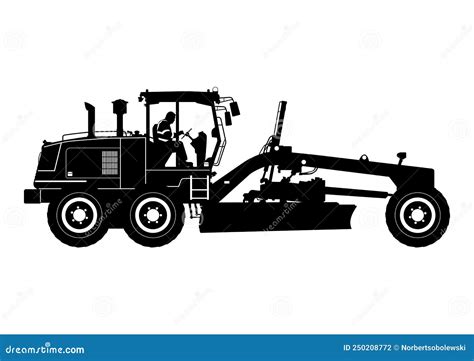 Motor Grader Side View Vector Illustration 216519011
