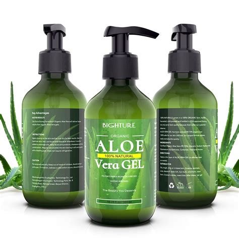 Bighture 100 Organic Aloe Vera Gel Deeply Soothing And Firming Skin