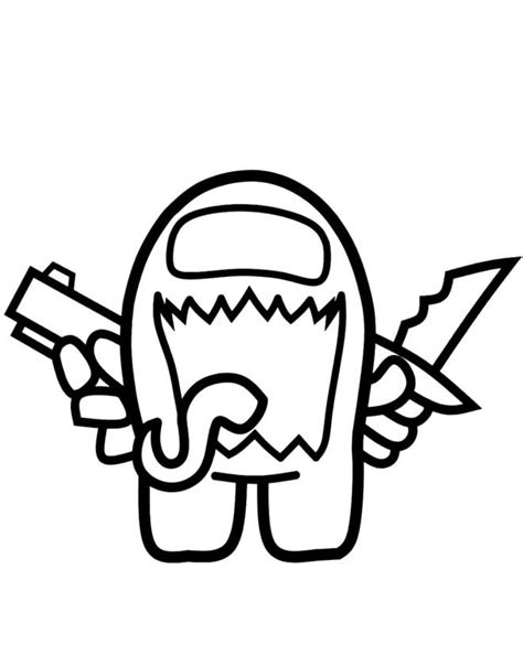 Coloriage Among Us Impostor Avec Pistolet Dessin Gratuit Imprimer The Best Porn Website