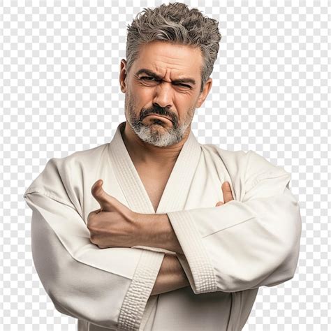 Serious Karate Practitioner Premium AI Generated PSD