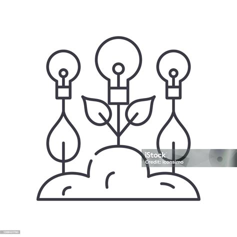 여러 아이디어 아이콘 선형 격리 일러스트레이션 씬 라인 벡터 웹 디자인 사인 흰색 배경에 편집 가능한 스트로크가 있는 개요 개념