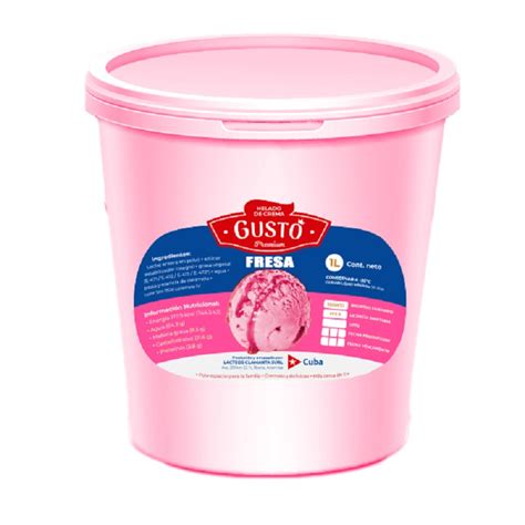 Pote De Helado De Fresa Hola America
