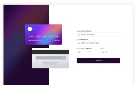 Frontend Mentor Interactive Card Details Form Html Css Js Coding