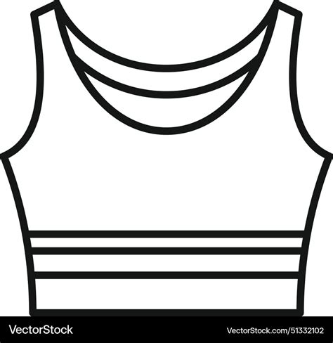 Line Art Sports Bra Icon Royalty Free Vector Image