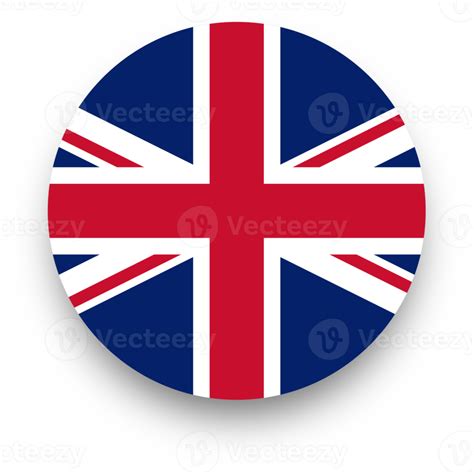 Official Flag Of United Kingdom In Circle Shape Nation Flag