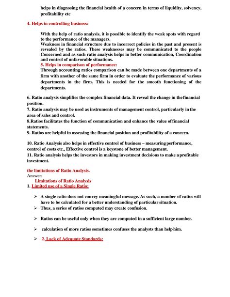 Solution Ratio Analysis Studypool