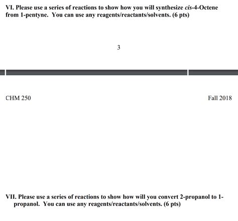 Solved VI Please Use A Series Of Reactions To Show How You Chegg Com