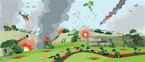 전장의 군대 전쟁에 대한 스톡 벡터 아트 및 기타 이미지 전쟁 참호 전쟁터 Istock