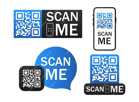 Scannen Sie Mich Mit Dem Qr Code Qr Code Scan Icon Set Scannen Sie Mich Rahmen Qrcode Vorlage
