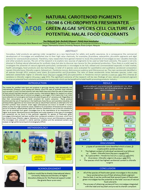 Poster Algae Pdf Carotenoid Biology
