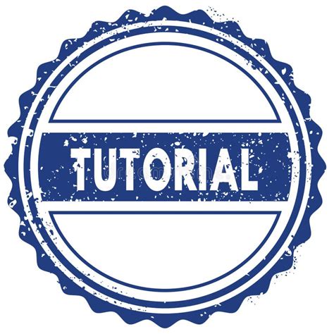 Tutorial Stamp Sticker Seal Stock Illustration Illustration Of