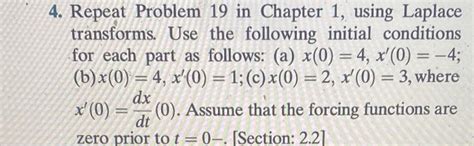 solved repeat problem 19 in chapter 1 using laplace