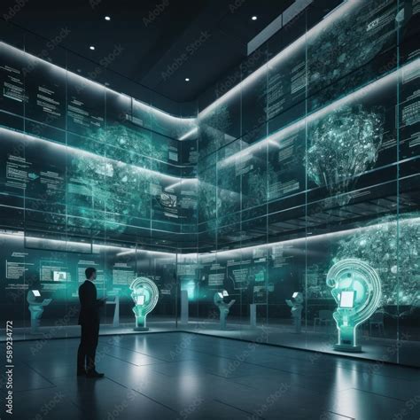 Exploring The Intersection Of Art Science And Technology A Visual Journey Stock Illustration