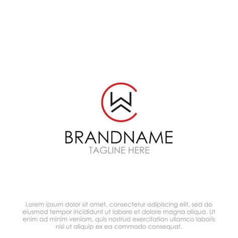 Premium Vector Simple Letter Cw Like A Circle Flat Logo Vector