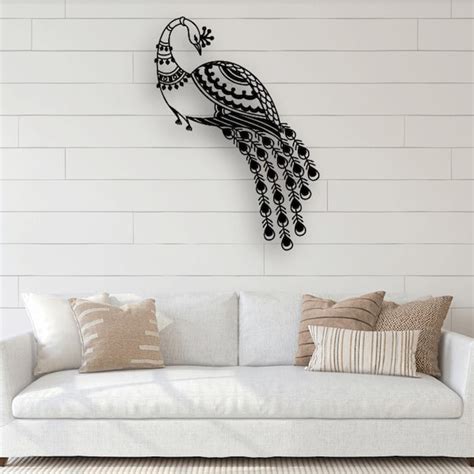 Peacock Wall Decal Etsy