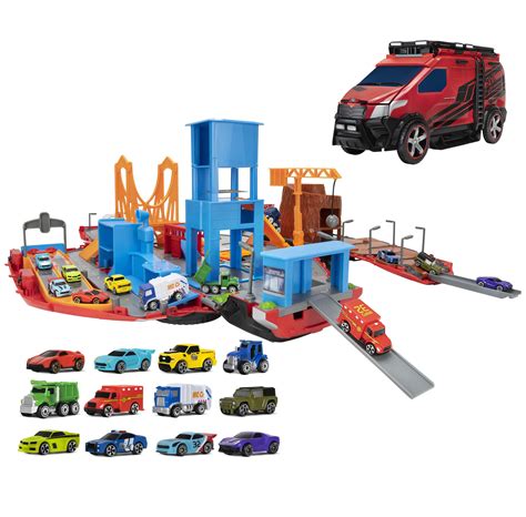 Micro Machines Super Van City Playset Includes 12 Mm
