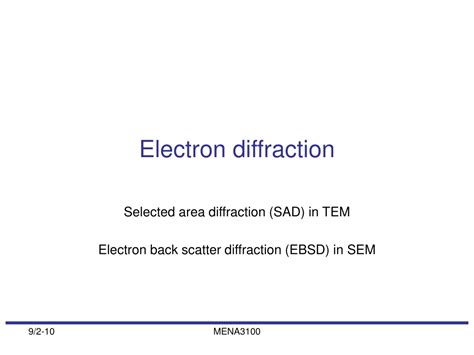 Ppt Electron Diffraction Powerpoint Presentation Free Download Id