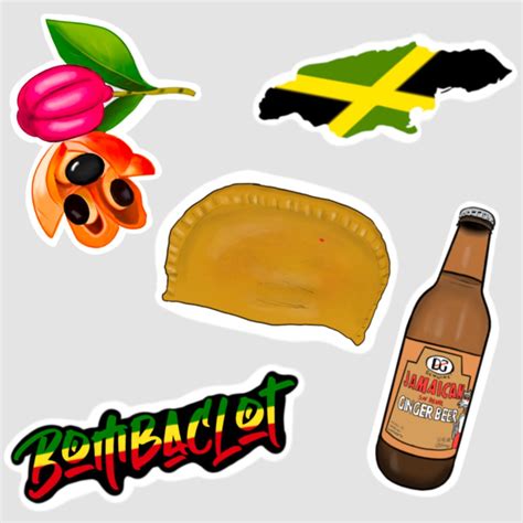 Jamaican Sticker Pack Jamaican Pride Beef Patty Stickers Ackee