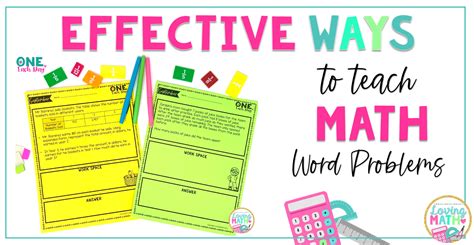 Effective Ways To Teach Word Problems Loving Math