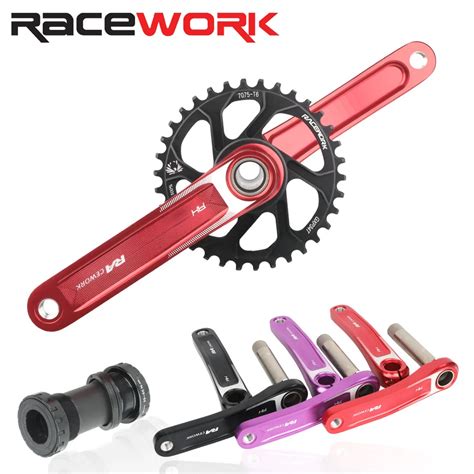 Racework Mtb 자전거 크랭크 세트 산악 자전거 Gxp 32t 34t 36t 38t 스프로킷 Cnc 직접 장착 단일 톱니 디스크 크랭크 세트 170mm자전거