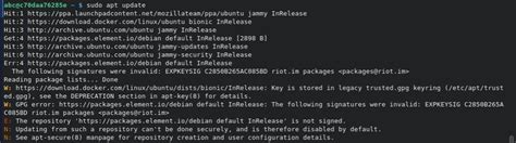 Debian Repository Signing Key For Packages Element Io Expires On Issue