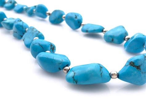Lot Southwestern Sterling Silver And Turquoise Necklace
