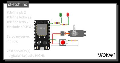 34 Pb Atur Servo Switch Wokwi ESP32 STM32 Arduino Simulator