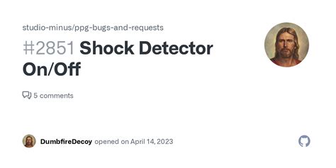 Shock Detector On Off Issue 2851 Studio Minus Ppg Bugs And
