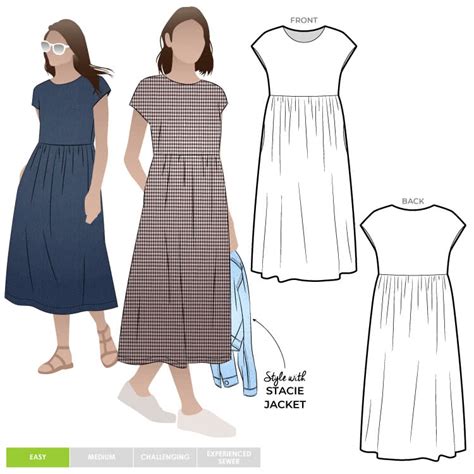 Montana Midi Dress Sewing Pattern Casual Patterns Style Arc