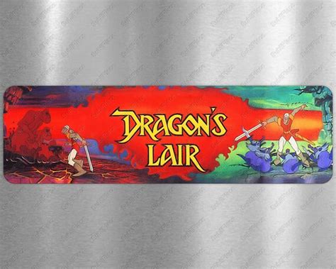 Dragons Lair Arcade Game Marquee 4x135 Metal Etsy