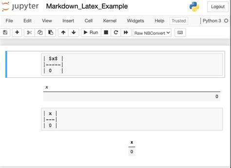 Issue With Latex In Markdown Tables Notebook Jupyter Community Forum