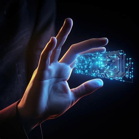 Premium Photo Human Touching Ai And Machine Learning On Circuit Board