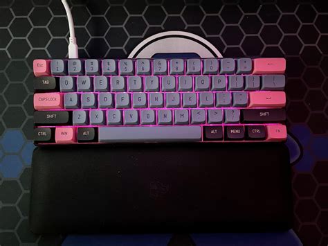 Rk61 W Akko Pink Jelly Switches And Feker 8008 Keycaps R