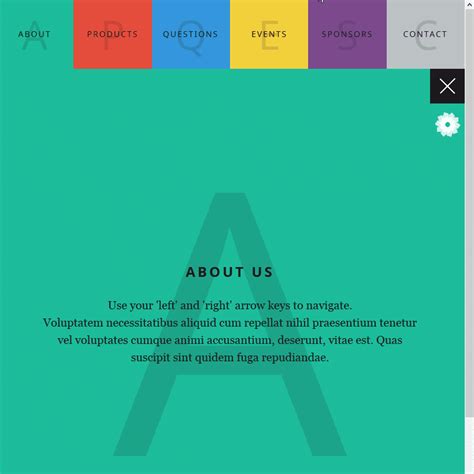 Horizontal Tab Menu Fribly