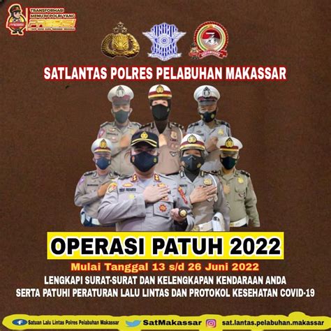TURJAWALI DERMAGA 700 Jadwal Operasi Patuh 2022 Polres Pelabuhan