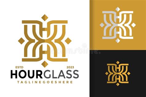 Letter H Hourglass Logo Logos Design Element Stock Vector Illustration