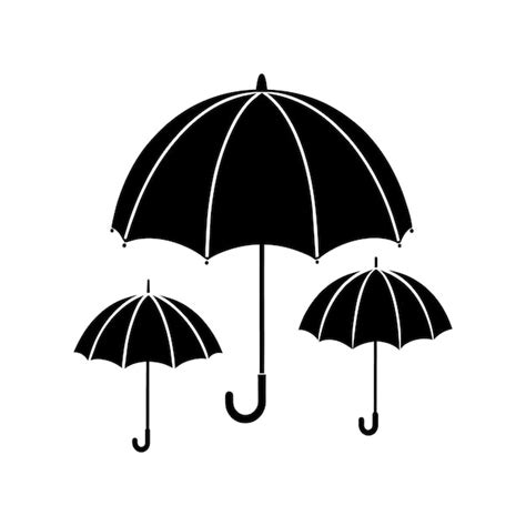 Premium Vector Three Umbrellas With The Word Quot Three Quot On Them
